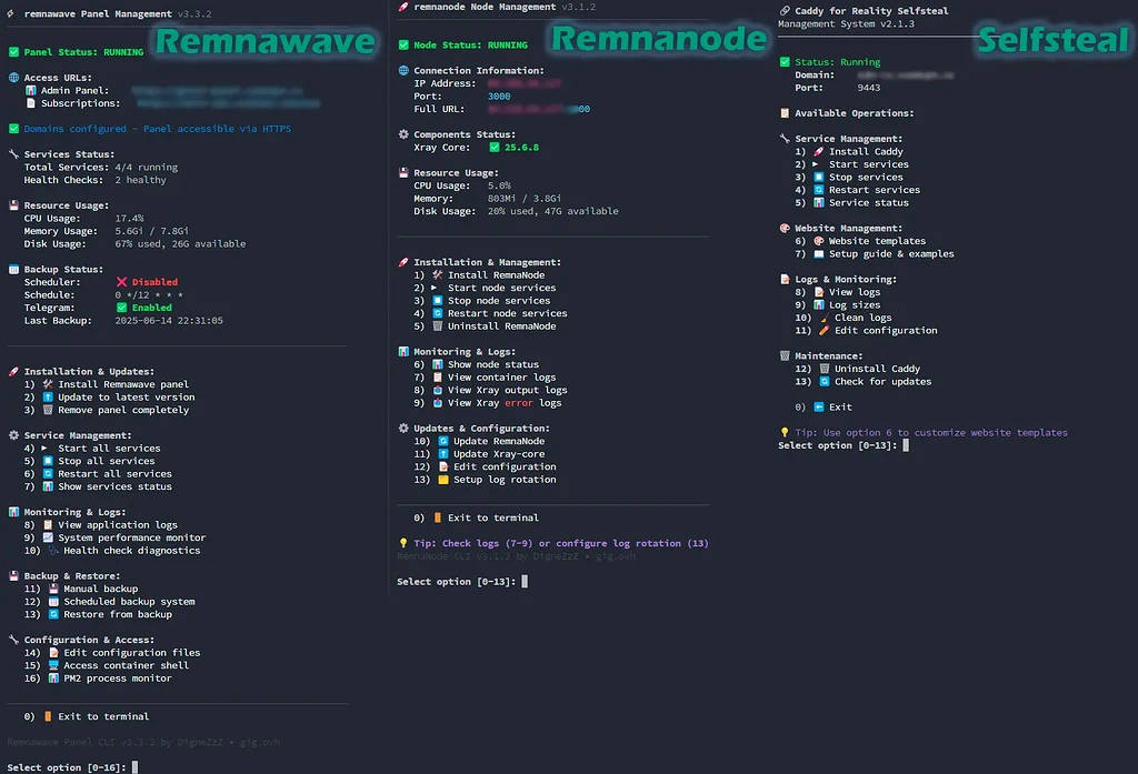 Remnawave Managment Scripts by DigneZzZ - GIG-скрипты - GIG Community
